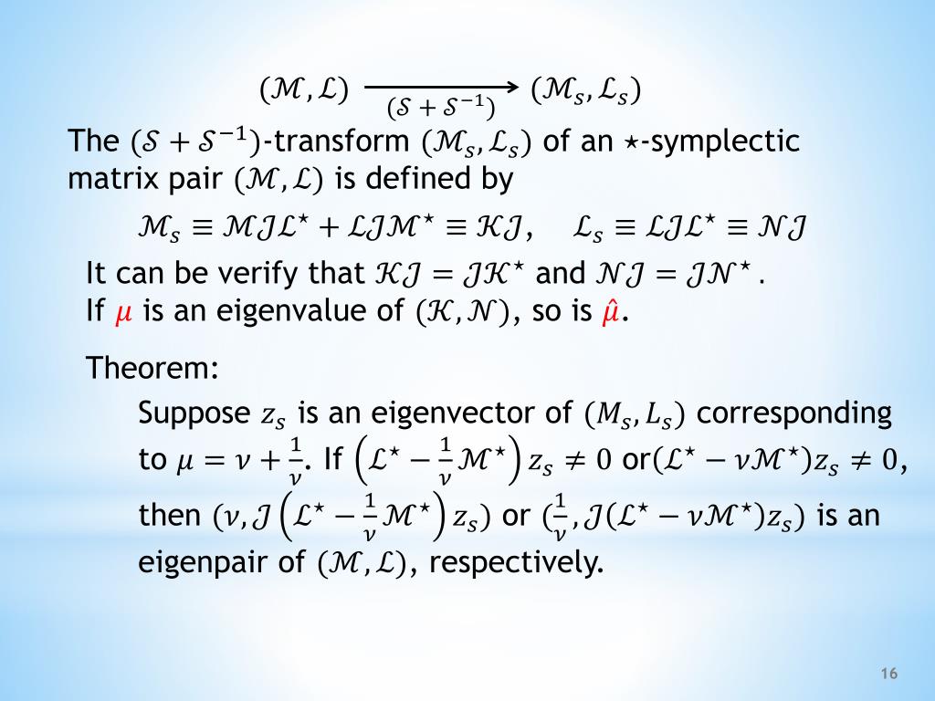 Ppt Palindromic Quadratization And Structure Preserving Algorithm For