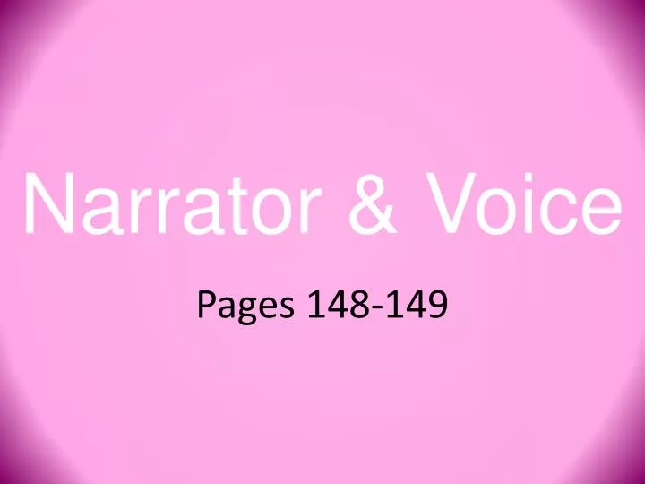 PPT - Narrator & Voice PowerPoint Presentation, free download - ID:1888178