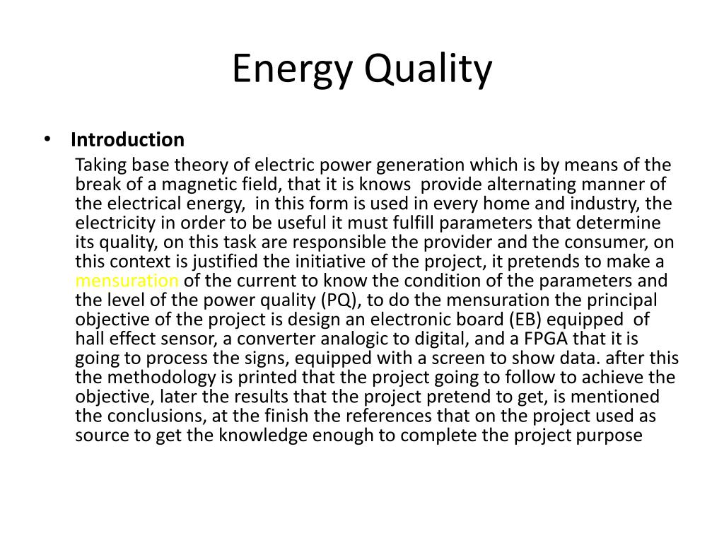 PPT - Energy Quality Measurement System Using FPGA and Hall Effect ...