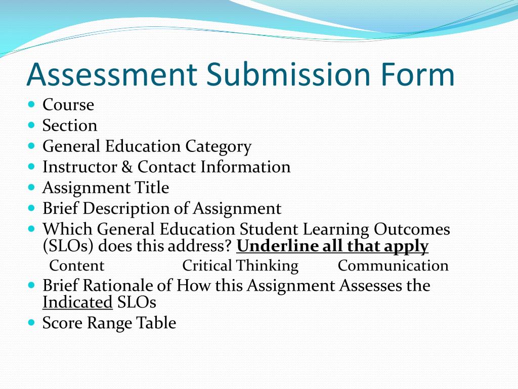 PPT - General Education Assessment 2013: I ntroduction PowerPoint ...