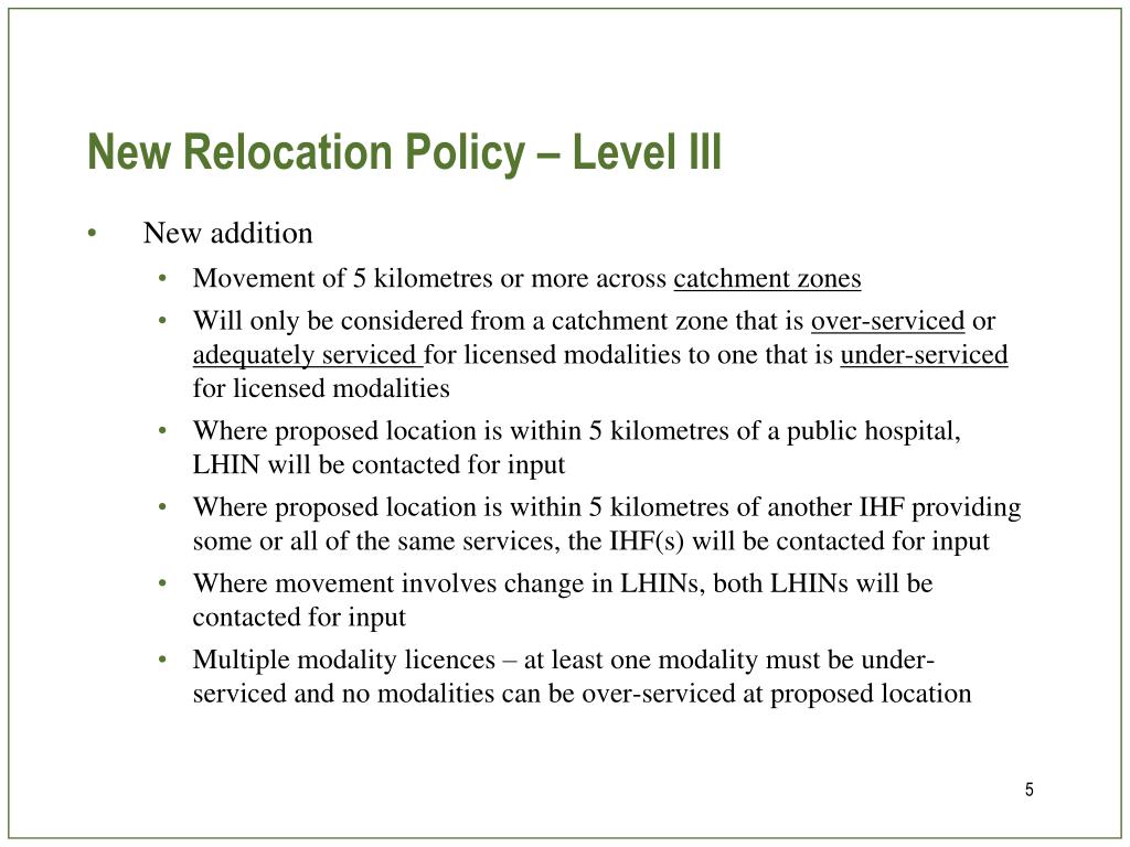 PPT - Independent Health Facilities Changes to IHFP Relocation Policy ...