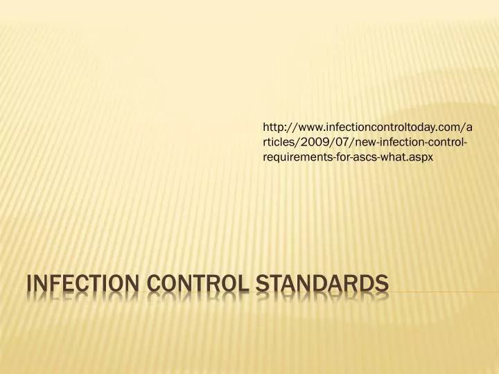 PPT - Infection Control Standards PowerPoint Presentation, free ...