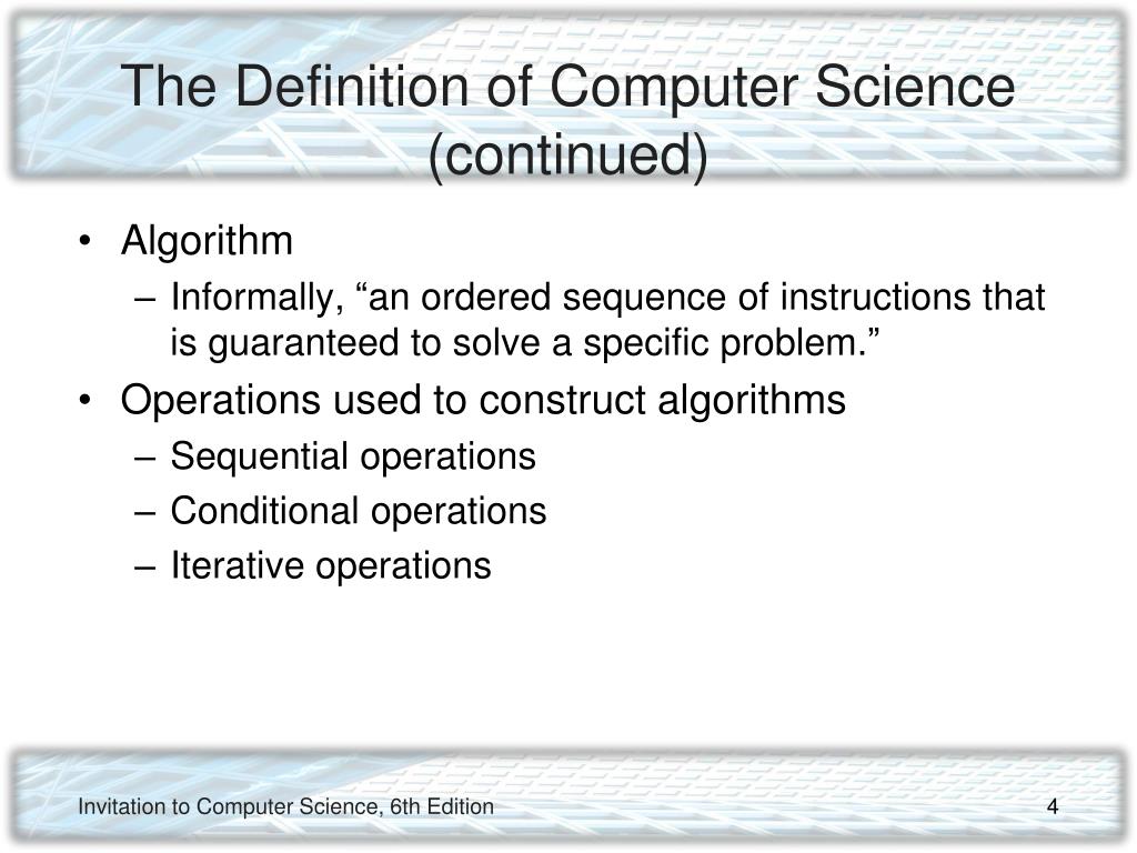 Ppt Chapter 1 An Introduction To Computer Science Powerpoint