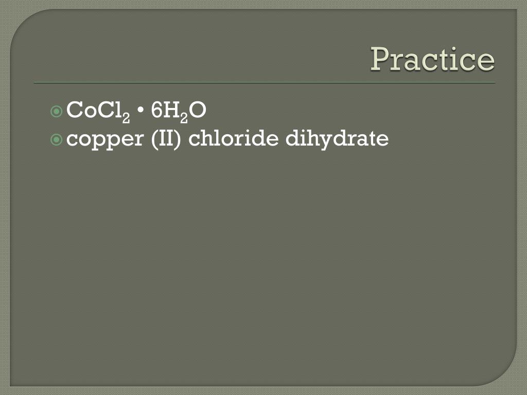 PPT - Chemistry Inorganic Nomenclature Hydrate Nomenclature PowerPoint ...