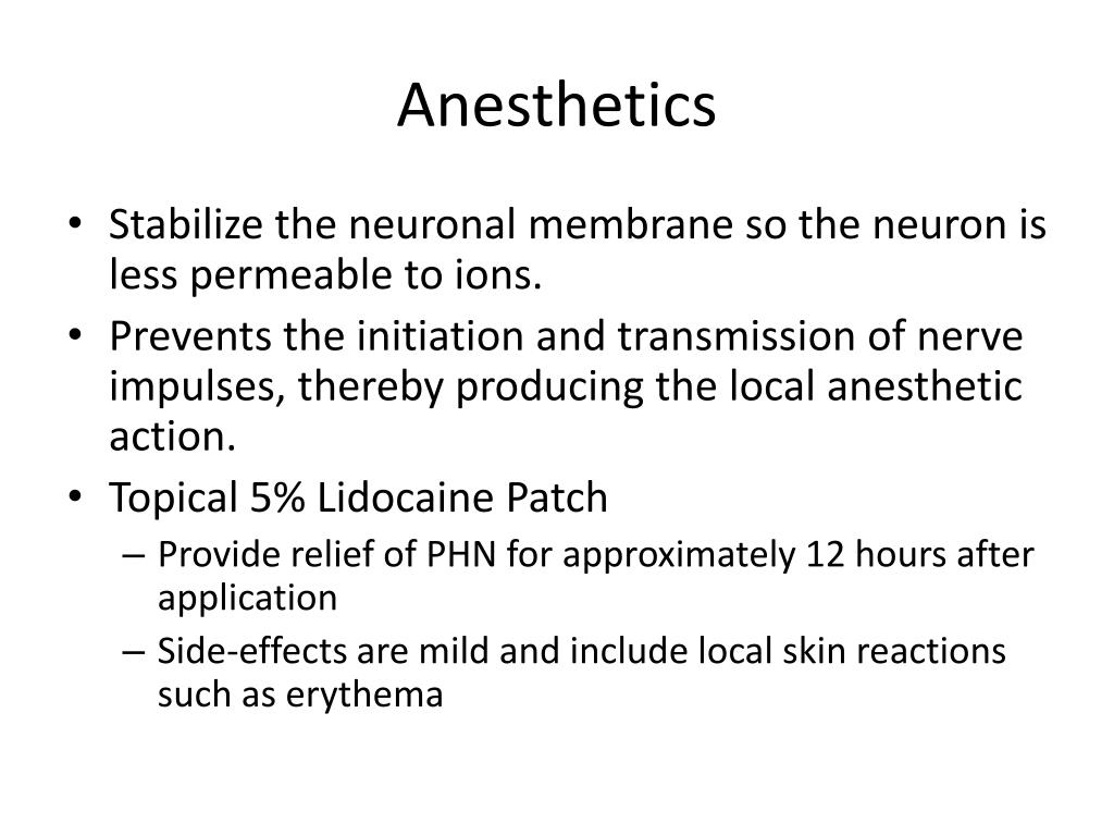 PPT - Pharmacologic Treatment of Post-Herpetic Neuralgia (PHN ...