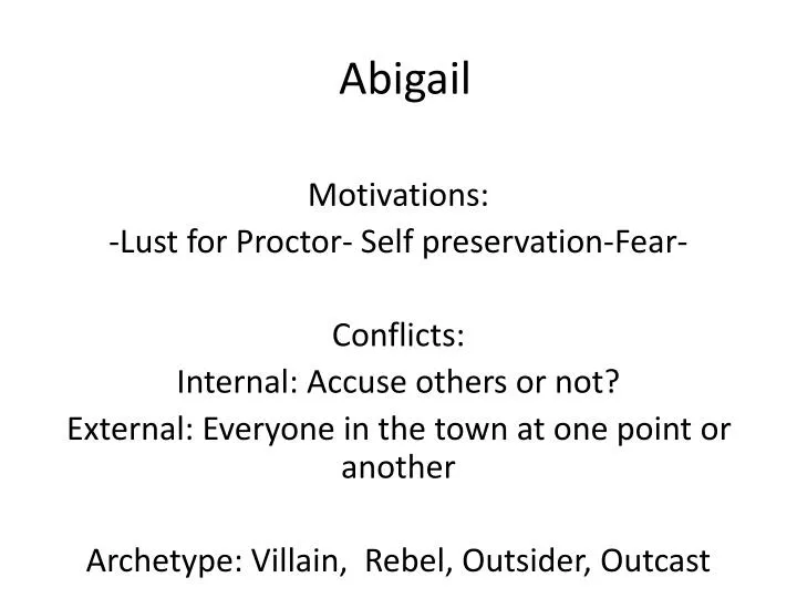 PPT - Abigail PowerPoint Presentation, free download - ID:1889811