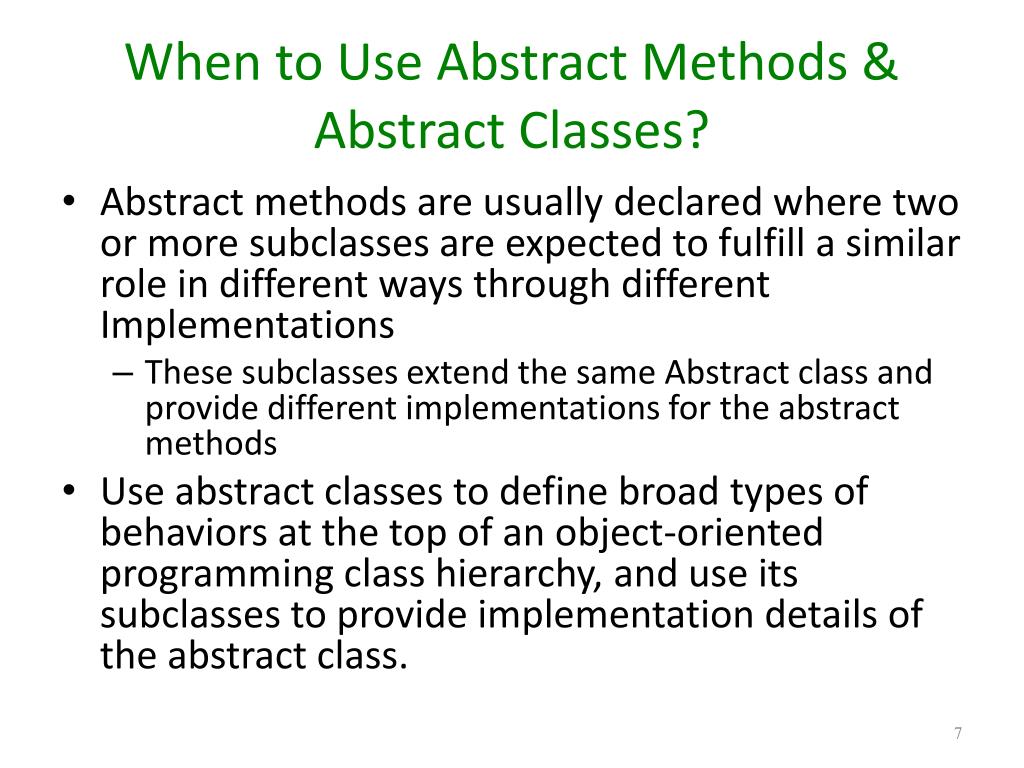 Abstract Class