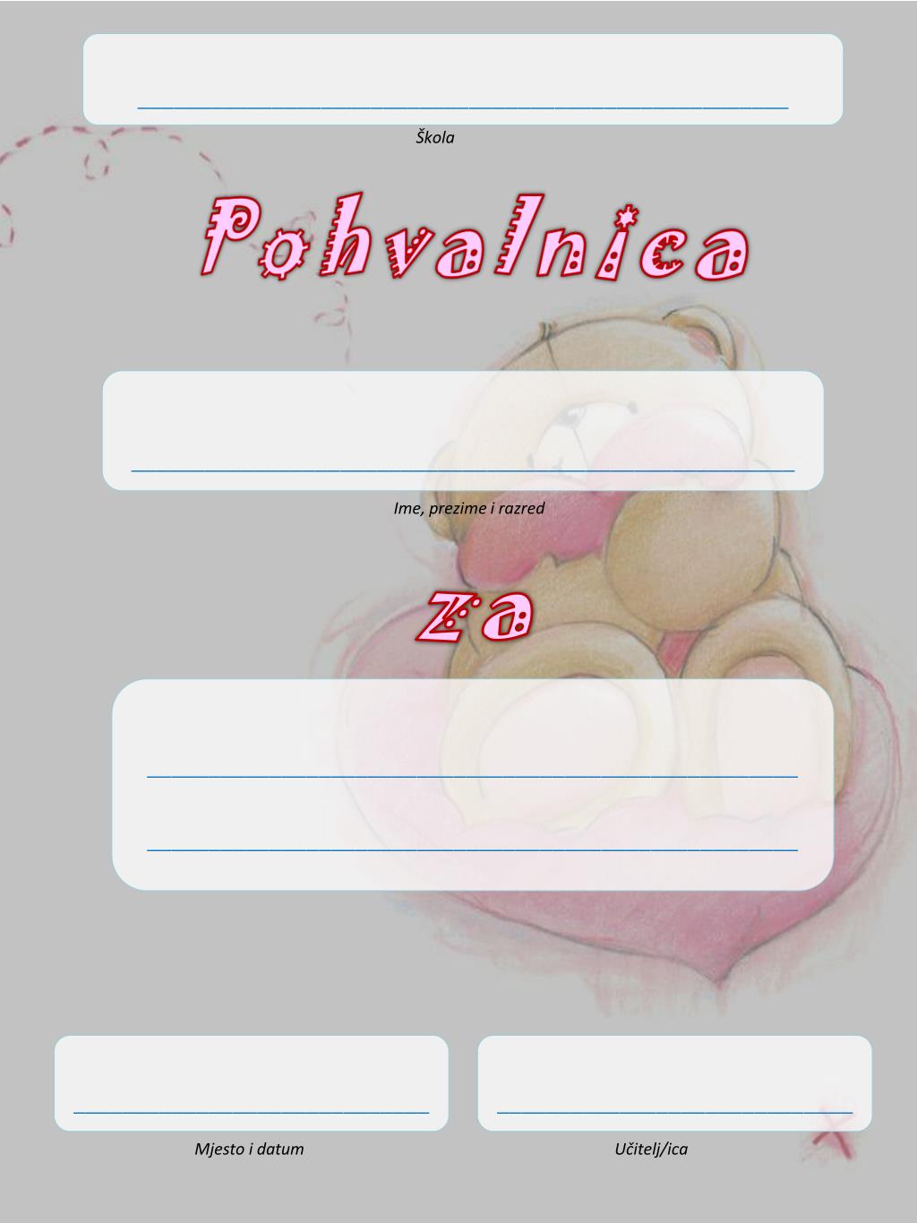 PPT - Pohvalnice Priredila: Mr . sc . Snježana Majdandžić - Gladić ...