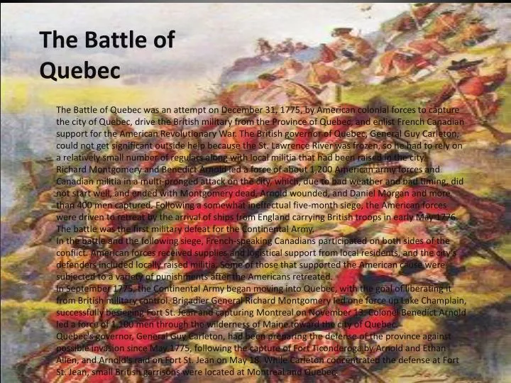 PPT - The Battle of Quebec PowerPoint Presentation, free download - ID ...