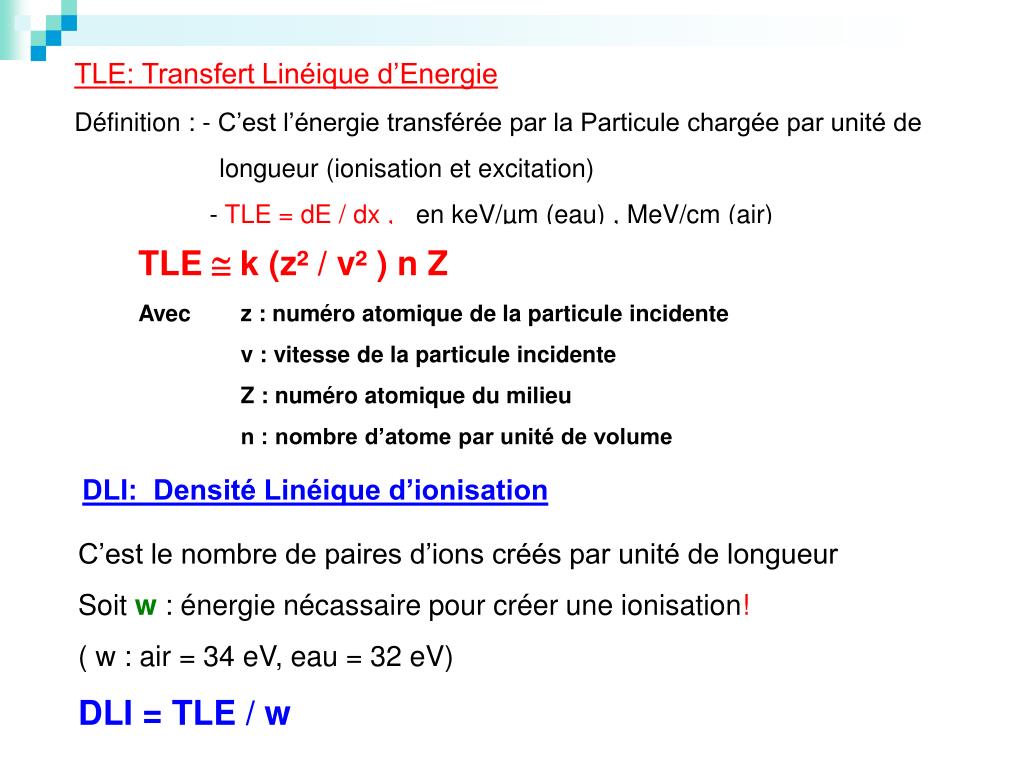 PPT - Éléments de Biophysique des Radiations Ionisantes PowerPoint ...