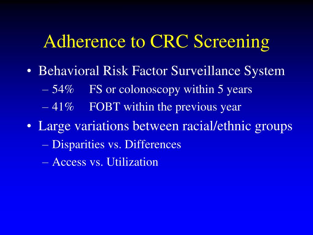 PPT - Colorectal Cancer Screening: Costs, Compliance and Couric ...