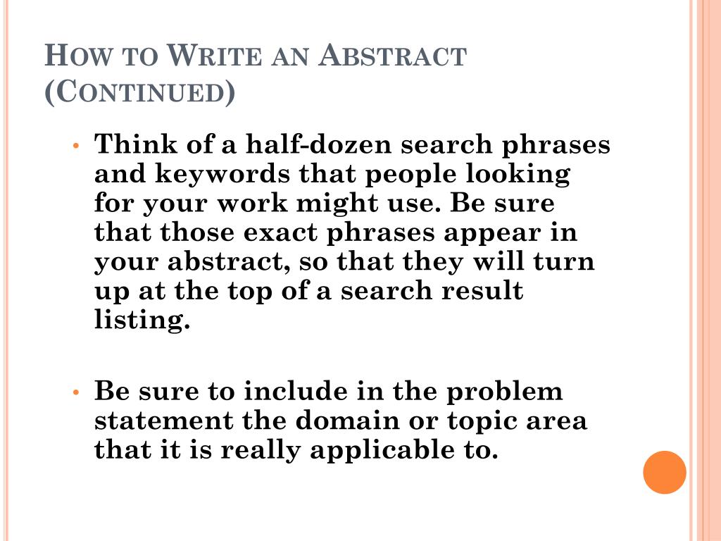 PPT How To Write An Abstract PowerPoint Presentation Free Download ID 1890860
