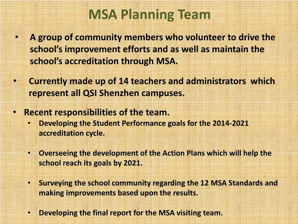 PPT - Accreditation for Growth at the QSI International School of ...