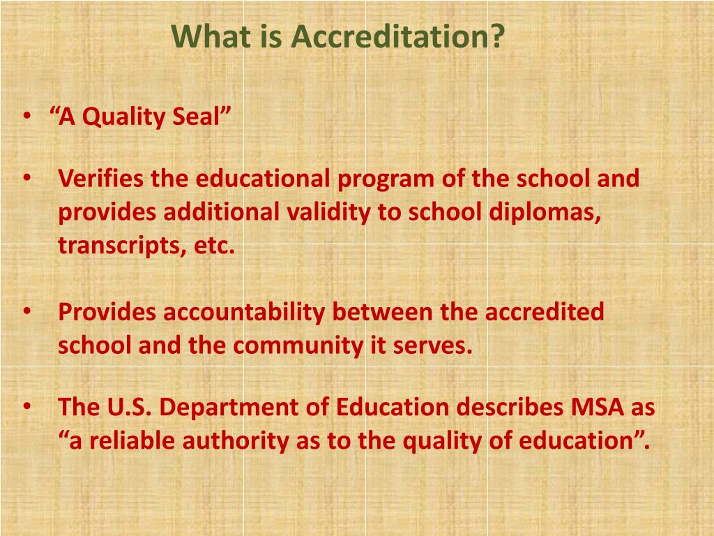 PPT - Accreditation for Growth at the QSI International School of ...
