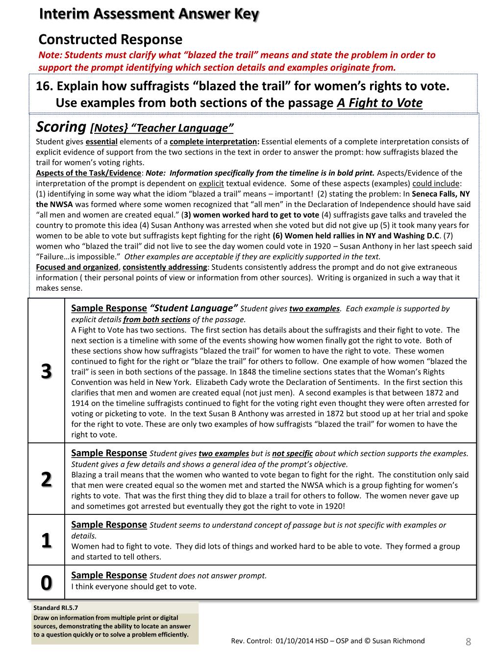 PPT - Grade 5 Teacher Directions Hillsboro Elementary Interim ...