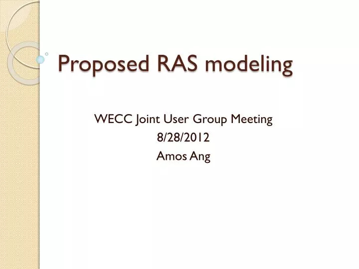 PPT - Proposed RAS modeling PowerPoint Presentation, free download - ID ...