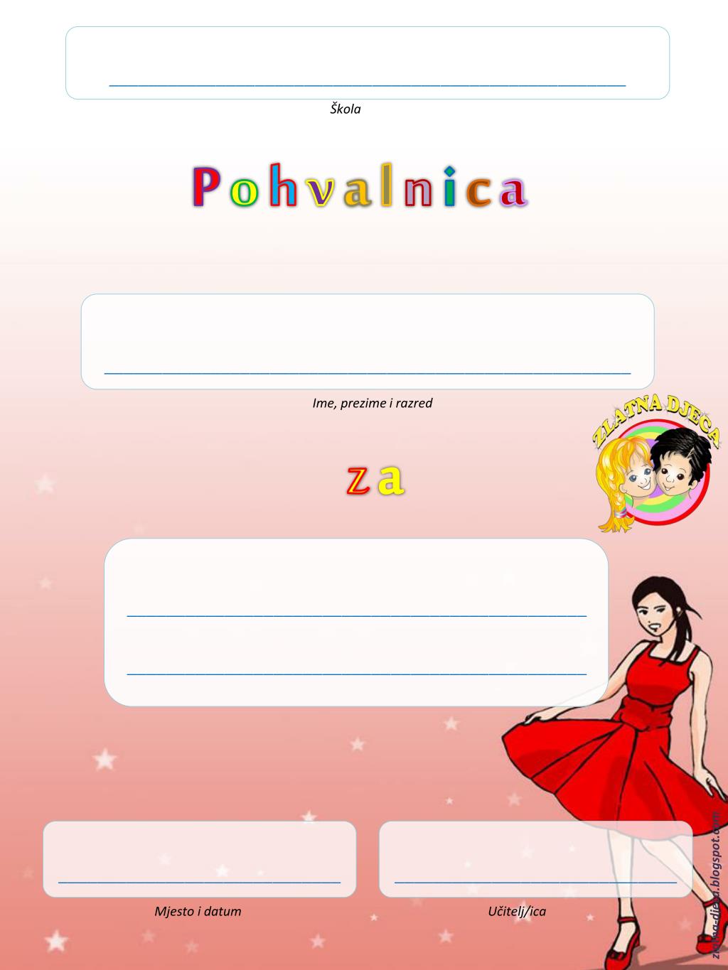 PPT - Pohvalnice Priredila: Mr . sc . Snježana Majdandžić - Gladić ...