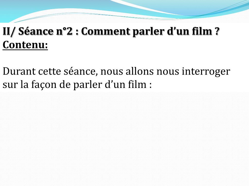 PPT - Cours d’analyse cinématographique & culture Séance n°2 : Comment ...