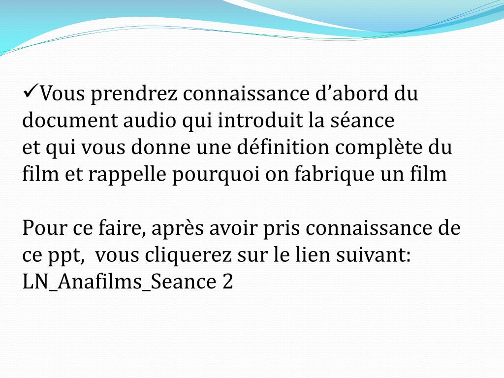 PPT - Cours d’analyse cinématographique & culture Séance n°2 : Comment ...