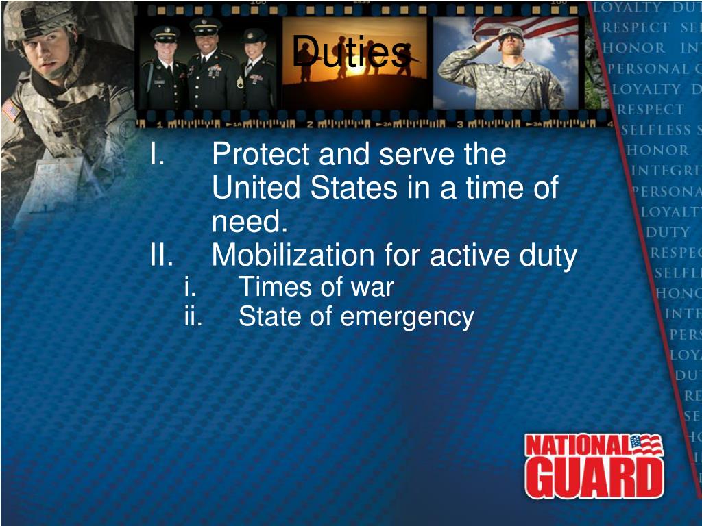 PPT - United States Army National Guard PowerPoint Presentation, free ...