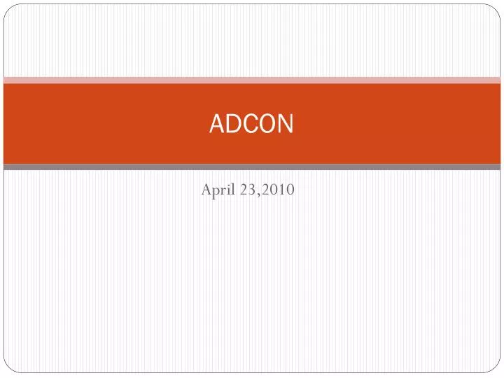 PPT - ADCON PowerPoint Presentation, free download - ID:1892474