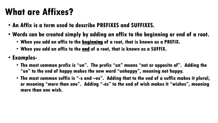 PPT - Introduction to Greek & Latin Roots/Affixes PowerPoint ...