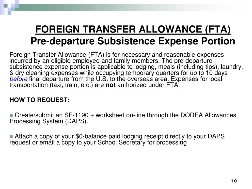 PPT - Department of Defense Education Activity DoDEA Pacific Allowances ...