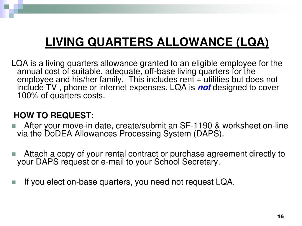 PPT - Department of Defense Education Activity DoDEA Pacific Allowances ...