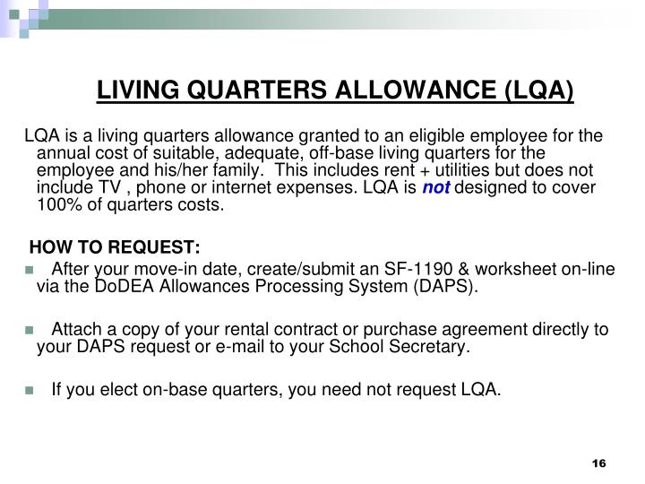 PPT - Department of Defense Education Activity DoDEA Pacific Allowances ...