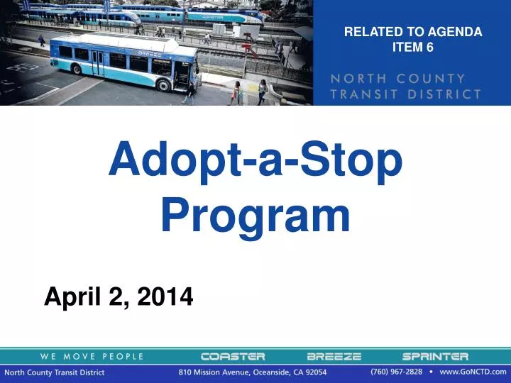 PPT - Adopt-a-Stop Program PowerPoint Presentation, free download - ID ...