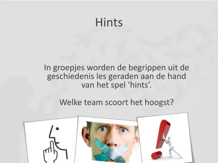 PPT - Hints PowerPoint Presentation, free download - ID:1893058