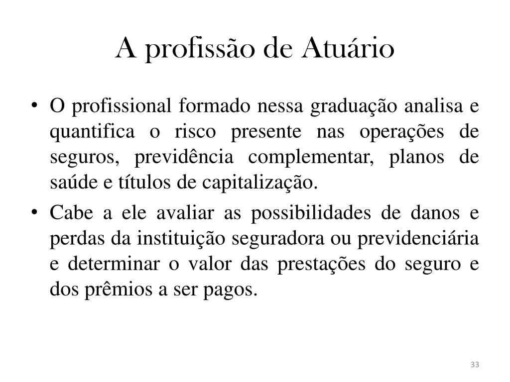 PPT - Ementa: Noções de Cálculos Atuariais: Introdução à ciência ...