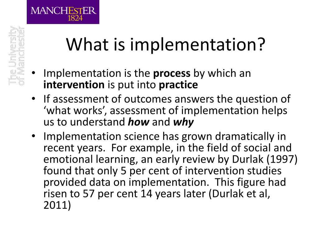 PPT - Implementation: what is it, why is it important and how can we ... PPT - Implementation: what is it, why is it important and how can we ...