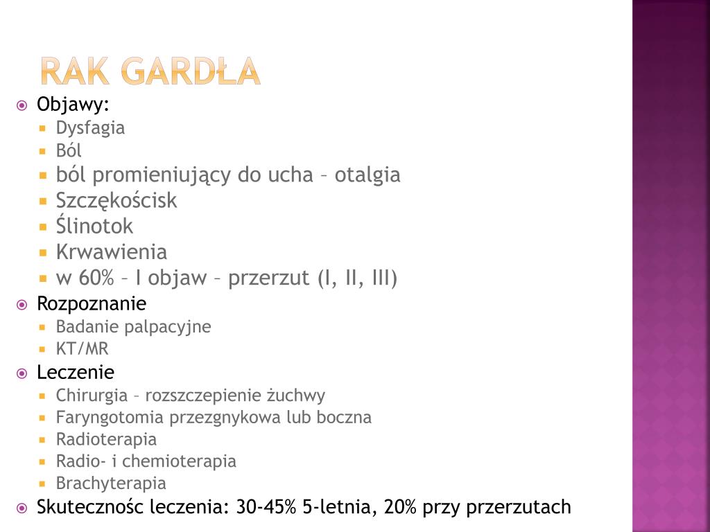 PPT - Nowotwory górnego odcinka układu oddechowego - jama ustna, gardło ...