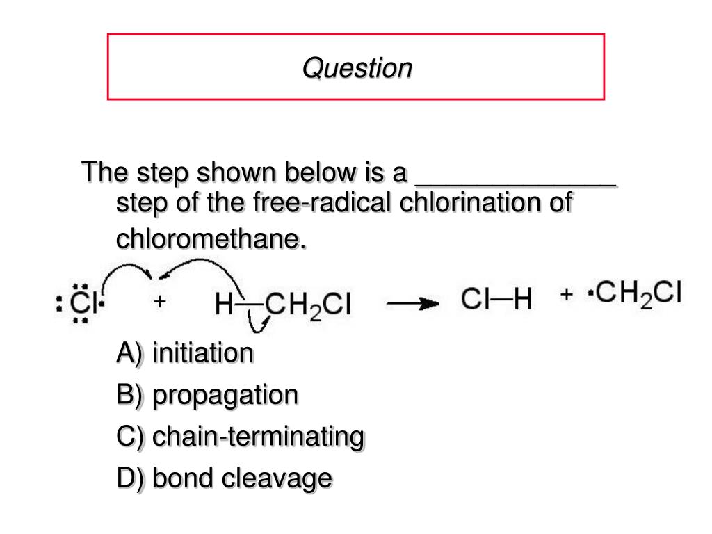 PPT - Free Radical Reactions Halogenation of Alkanes PowerPoint ...