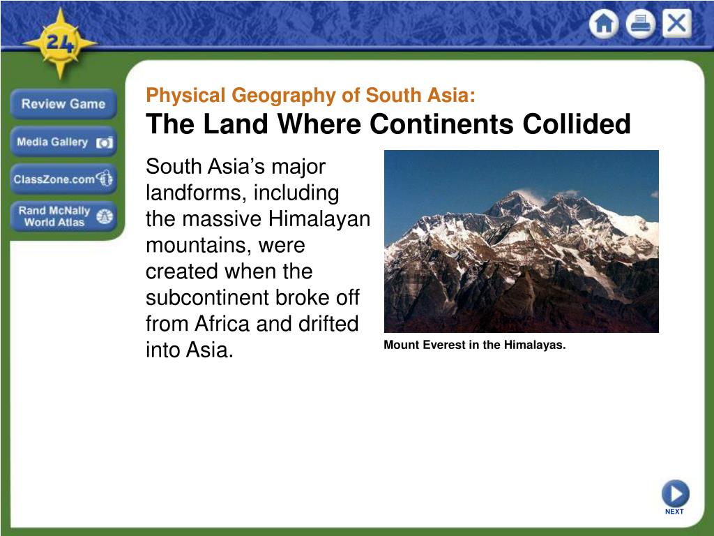PPT - Physical Geography of South Asia: The Land Where Continents ...