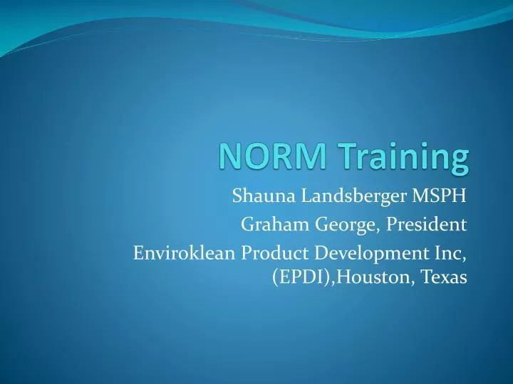 PPT - NORM Training PowerPoint Presentation, free download - ID:1894218