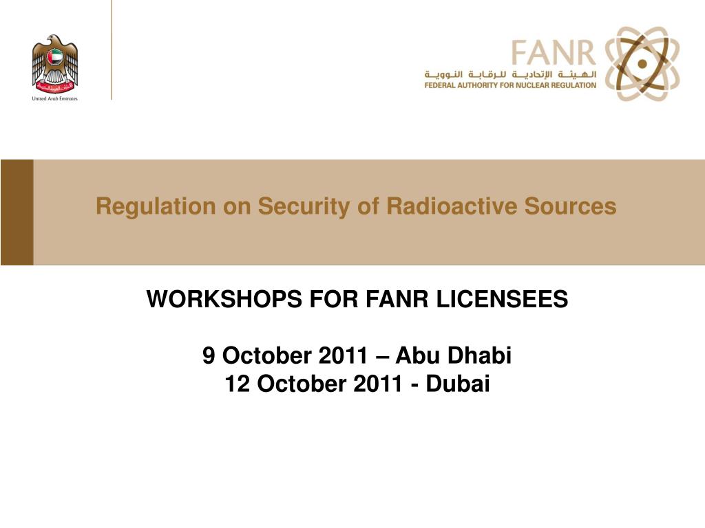 Ppt Regulation On Security Of Radioactive Sources Powerpoint