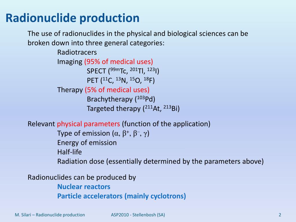 PPT - Radionuclide production Marco Silari CERN, Geneva, Switzerland ...