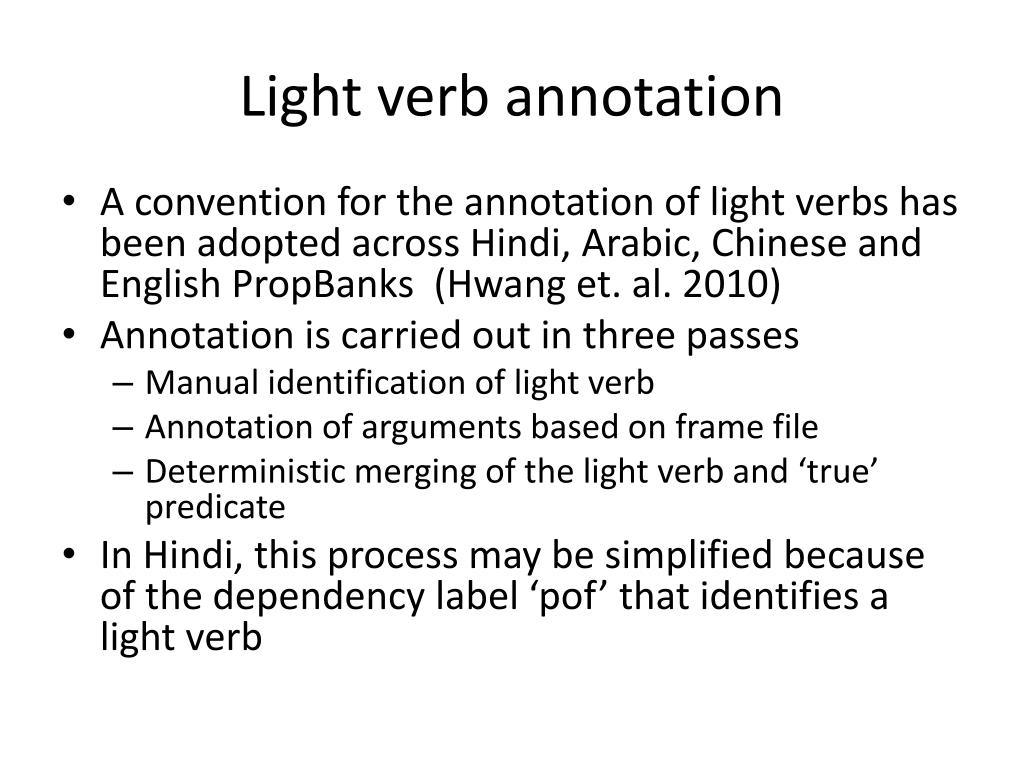 PPT - Exploring PropBanks for English and Hindi PowerPoint Presentation ...