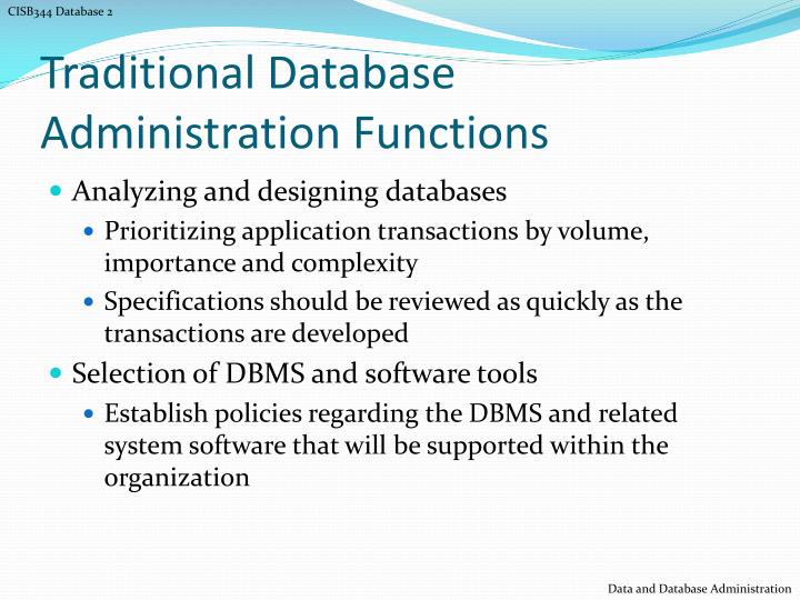 PPT - Data Administration & Database Administration PowerPoint ...