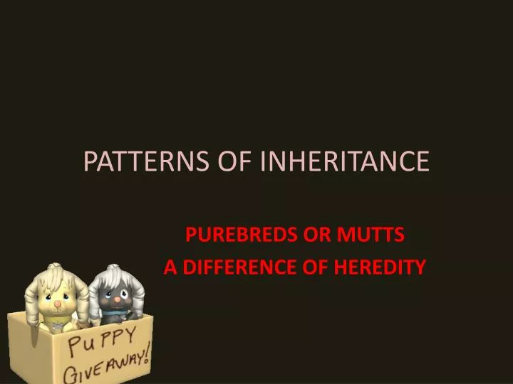 PPT - PATTERNS OF INHERITANCE PowerPoint Presentation, free download ...