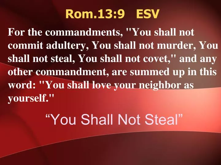 PPT - “You Shall Not Steal” PowerPoint Presentation, free download - ID ...
