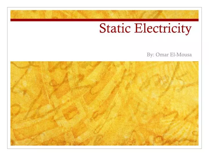 PPT - Static Electricity PowerPoint Presentation, free download - ID ...