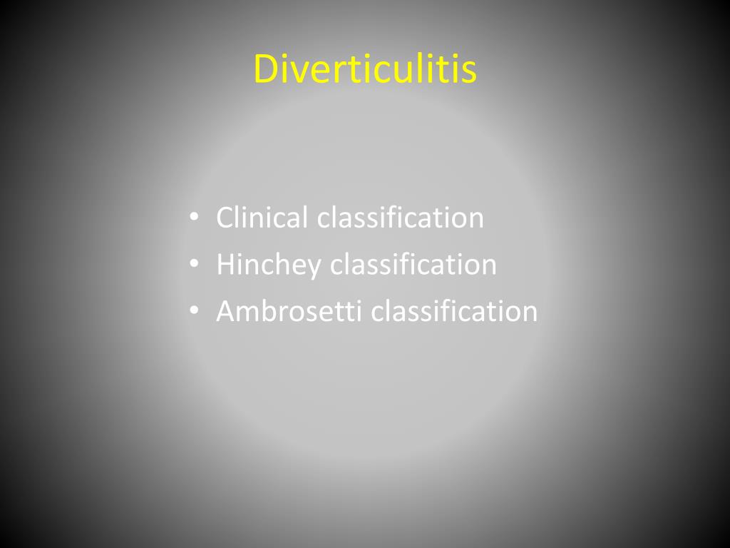 PPT - Diagnosis of diverticulosis and diverticulitis PowerPoint ...