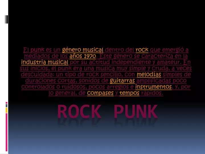 PPT - ROCK PUNK PowerPoint Presentation, free download - ID:1896215