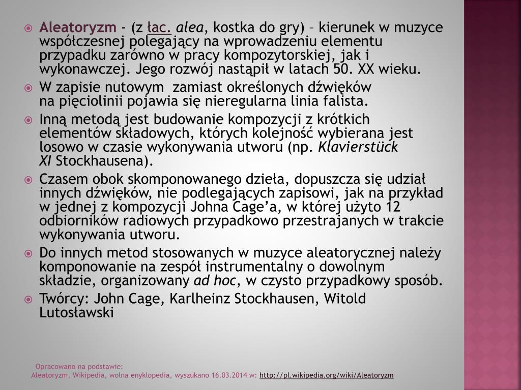 PPT - O muzyce współczesnej PowerPoint Presentation, free download - ID ...