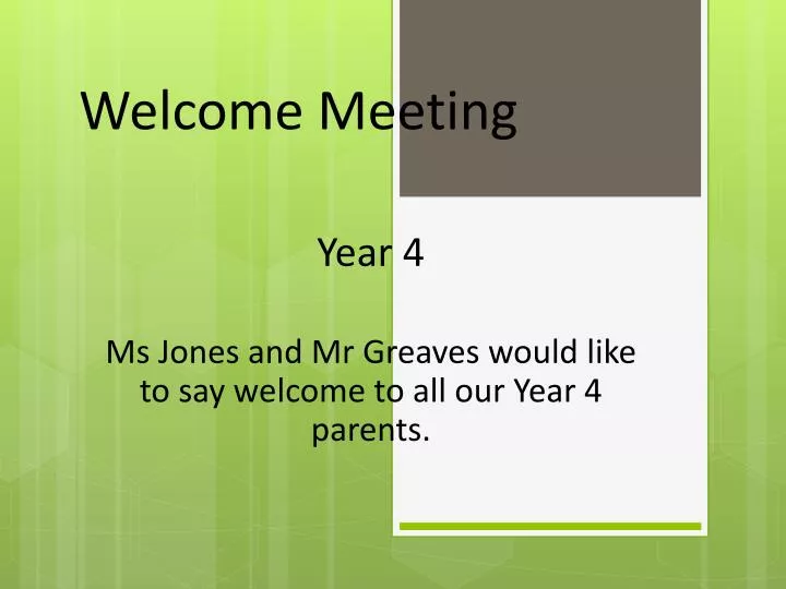 PPT - Welcome Meeting PowerPoint Presentation, free download - ID:1896390
