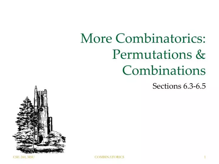 Ppt More Combinatorics Permutations And Combinations Powerpoint 1902