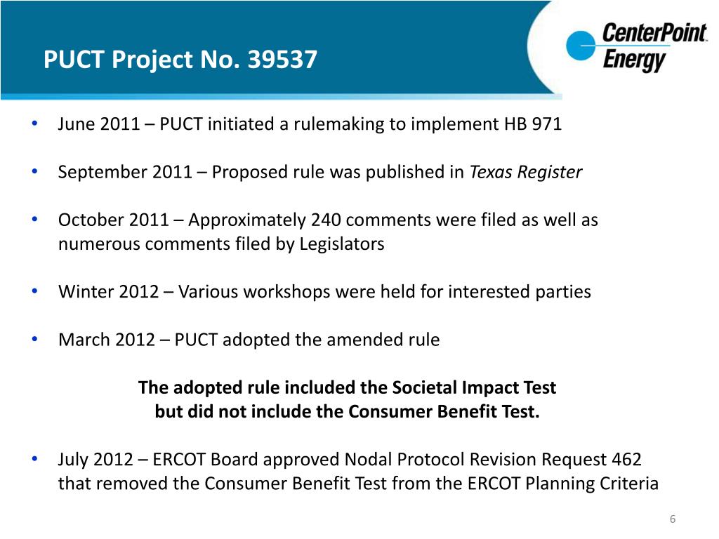 PPT - Economic Criteria for Transmission Planning in the ERCOT Region ...